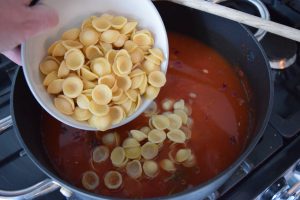 Tomato Brothy Pasta with Beans recipe from Lucy Loves Food Blog